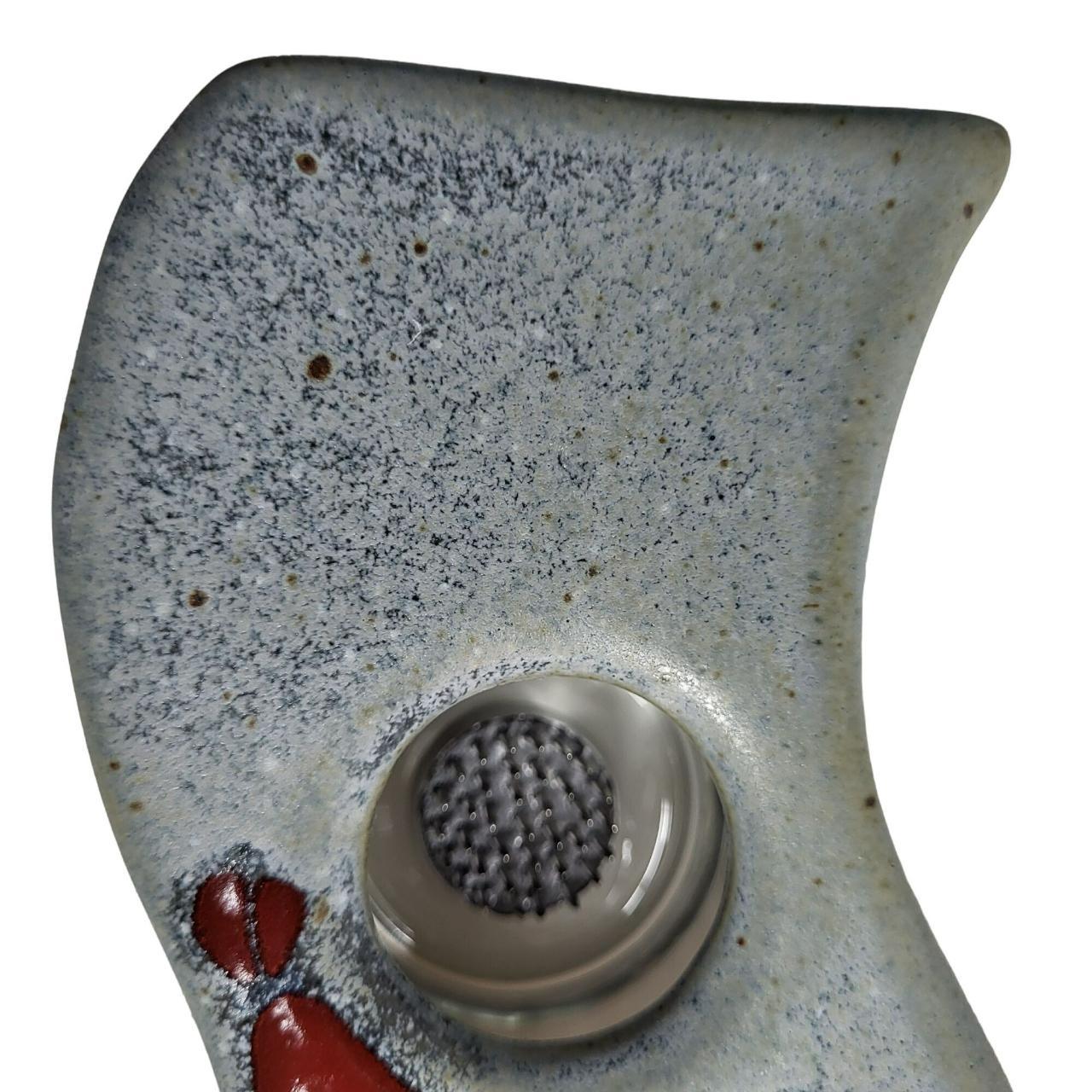 Handmade Ikebana Japanese Flower Frog Pottery Grey... - Depop