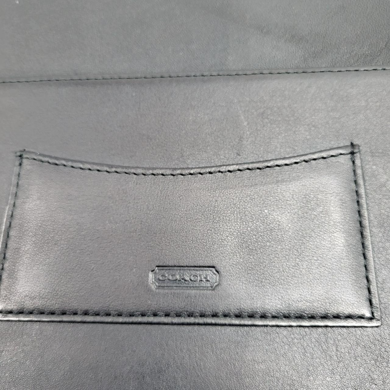 Coach Black Leather Padfolio Organizer Coach Paper... - Depop