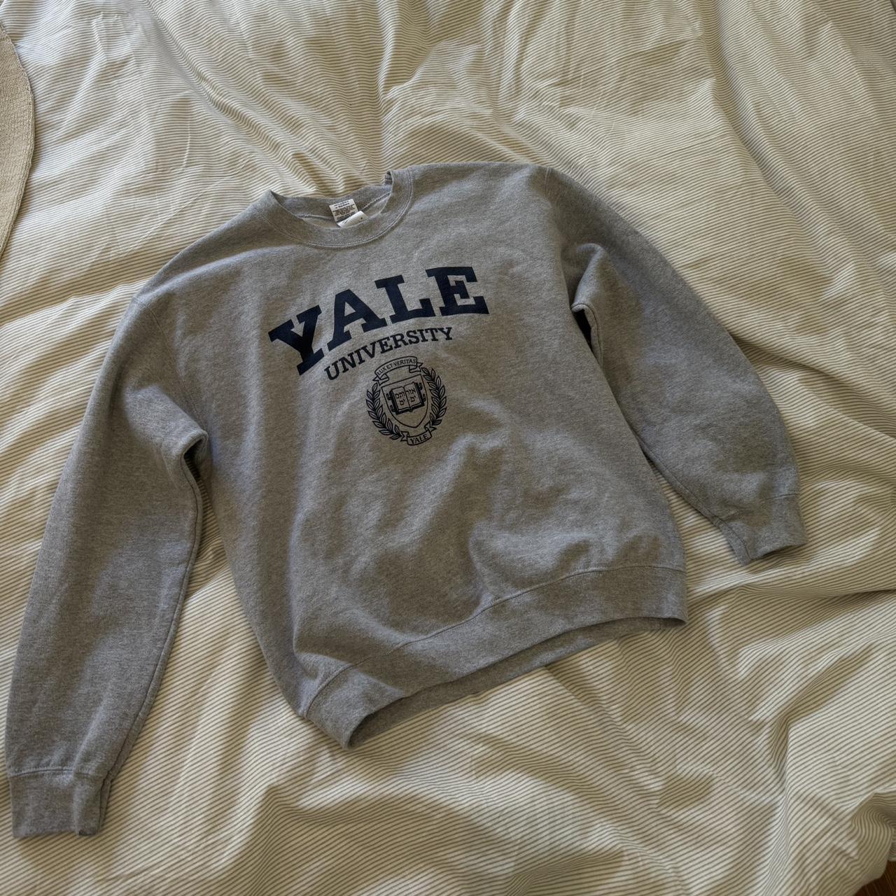 authentic ‘yale university’ vintage jumper/sweater... - Depop