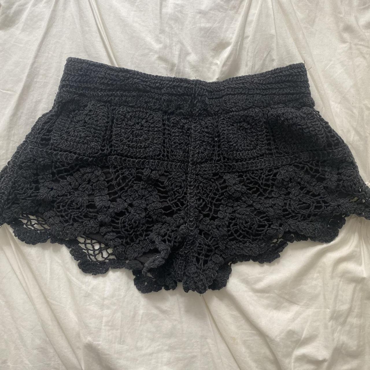 •surf gypsy crochet shorts •size small but fits... - Depop