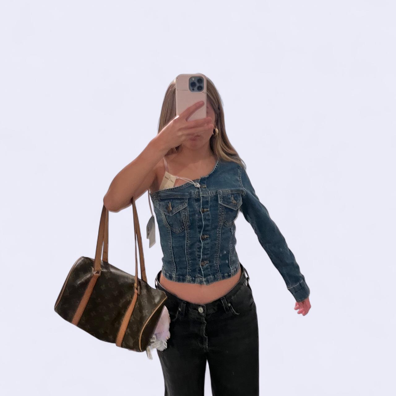 Off the shoulder denim jacket! - super cute with... | Depop