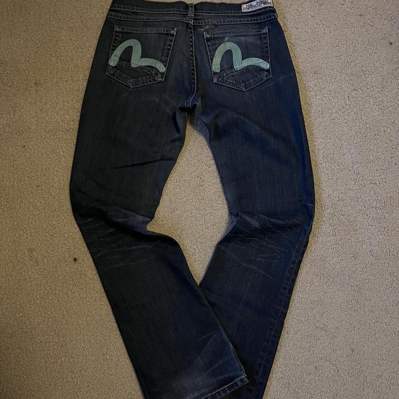 Vintage Y2K Evisu x Puma Denim Jeans Size: 29x32... - Depop