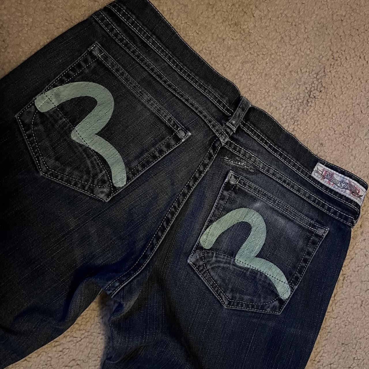 Vintage Y2K Evisu x Puma Denim Jeans Size: 29x32... - Depop