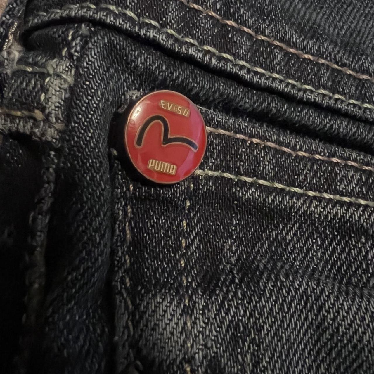 Vintage Y2K Evisu x Puma Denim Jeans Size: 29x32... - Depop