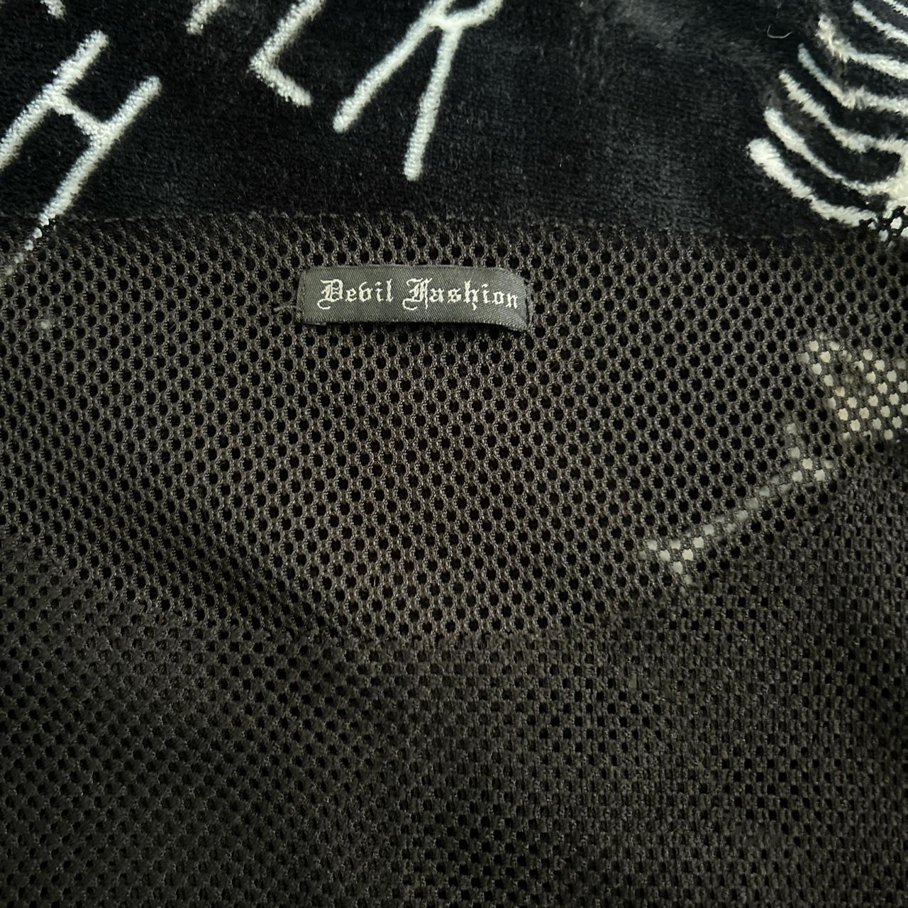 #devilfashion #skeleton #fishnet long sleeve brand... - Depop