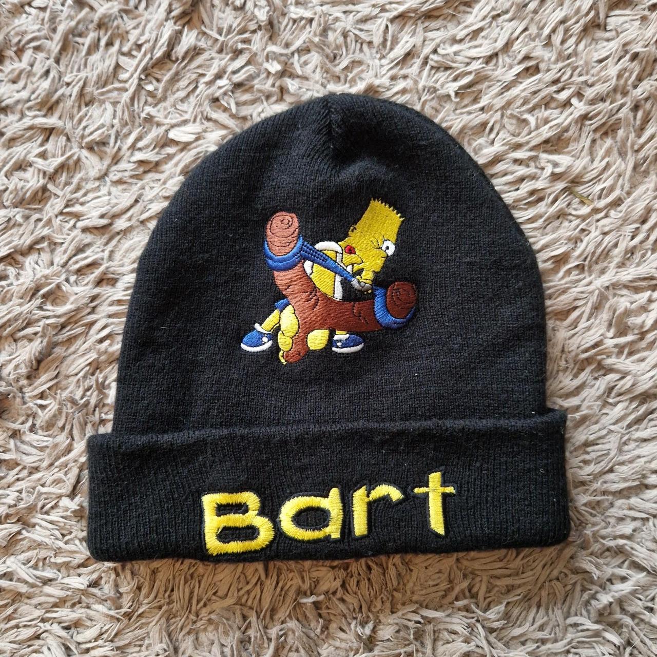 Vintage Bart Simpson Beanie Hat Size - One... - Depop