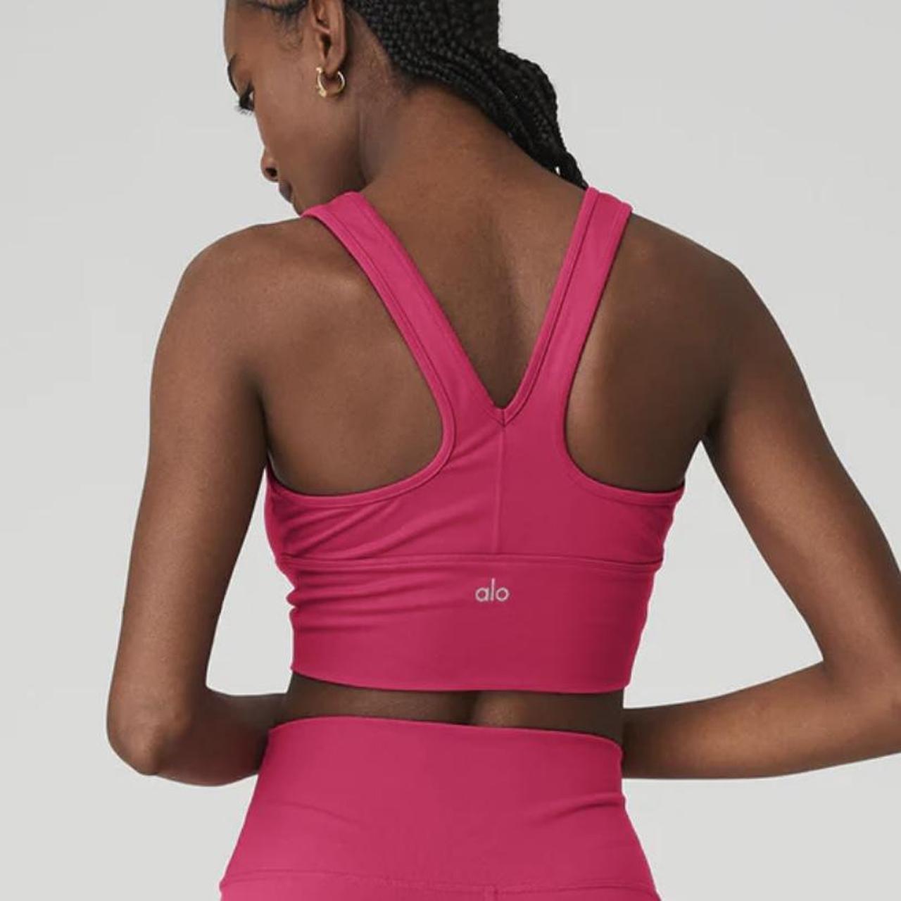 Alo Women's Pink Bra | Depop