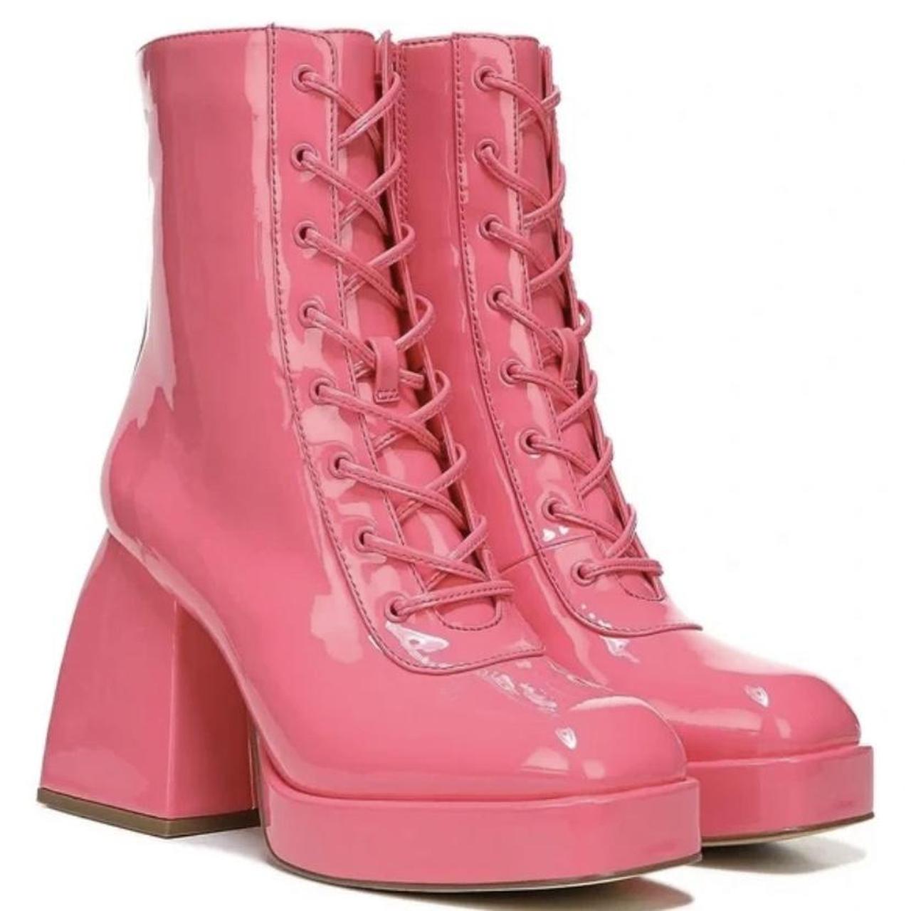 Sam Edelman punk pink patent vegan leather platform... - Depop