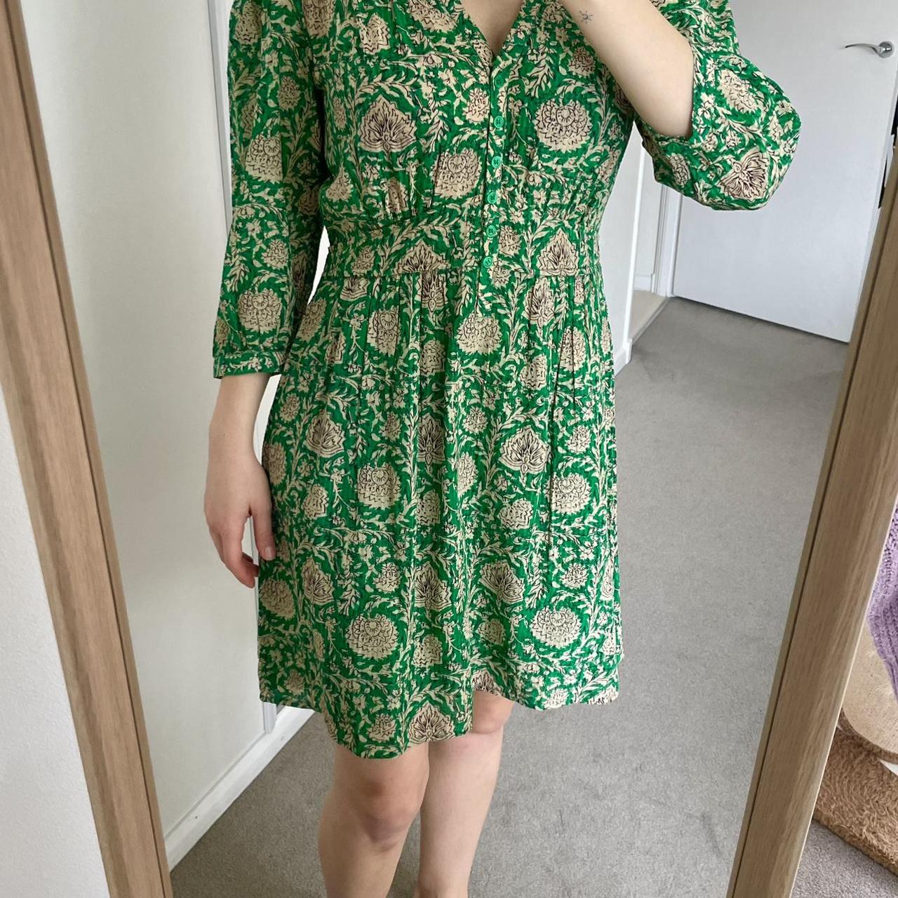Ba&sh Women's Green Dress | Depop