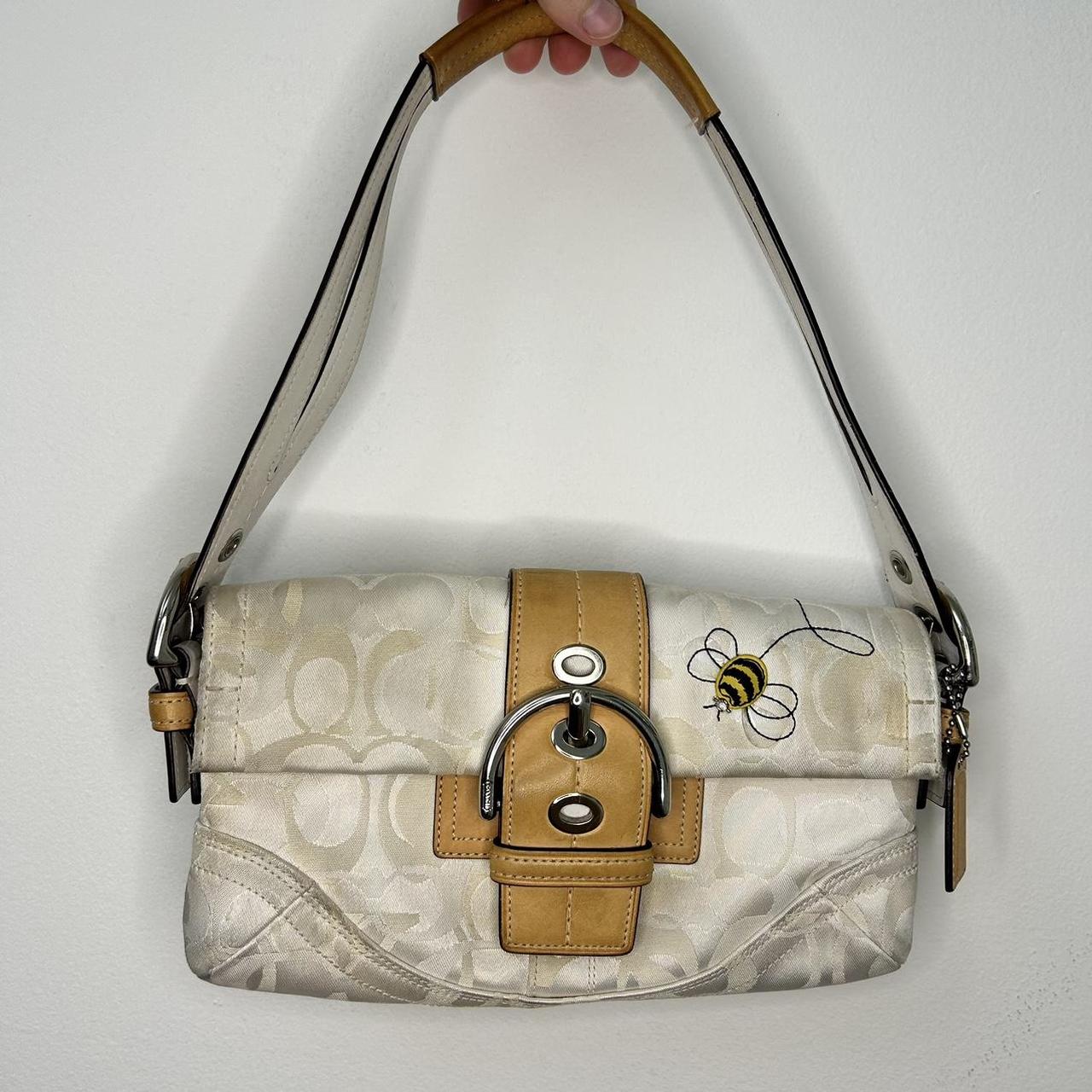 Coach Limited Edition Bumble Bee Ivory Signature... - Depop