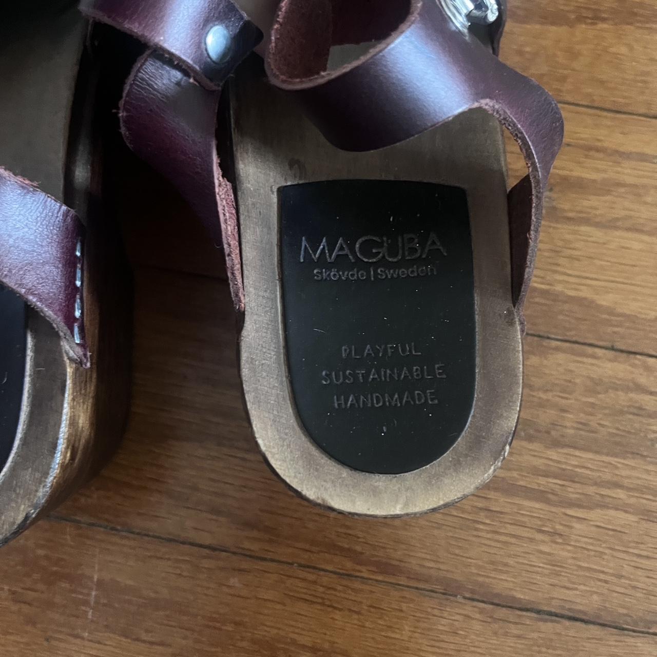 Maguba clogs Mahogany Stockholm Sweden leather clogs - Depop