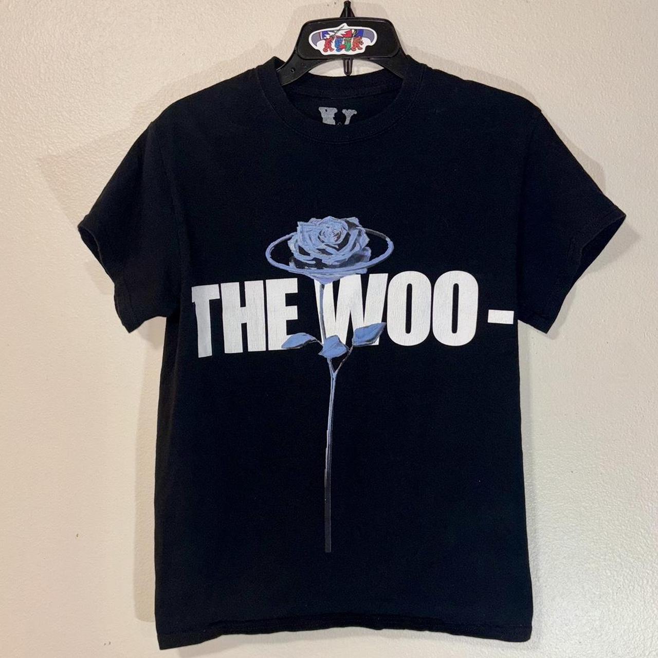 Vlone x Virgil Abloh black and blue rose rose... - Depop