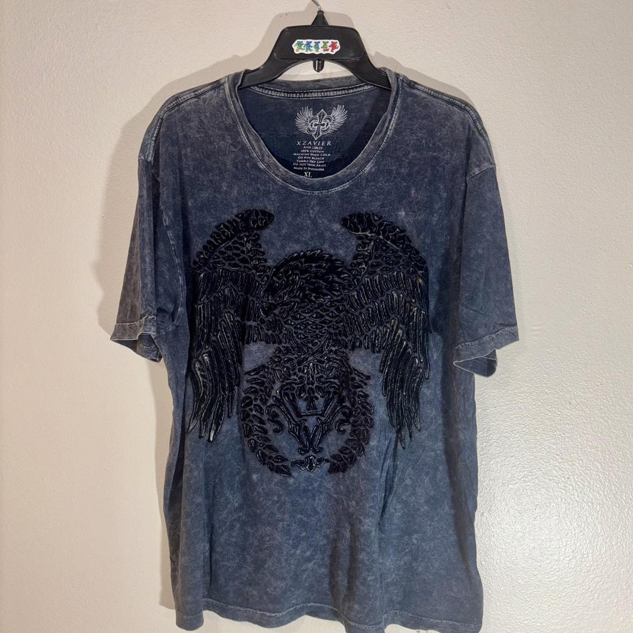 Y2K XZAVIER grunge crazy design skull cross and... | Depop