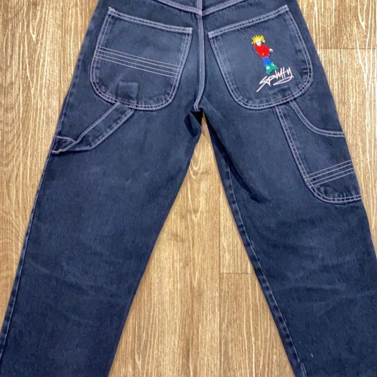 these are the dopest spliffy jeans i love them so... - Depop