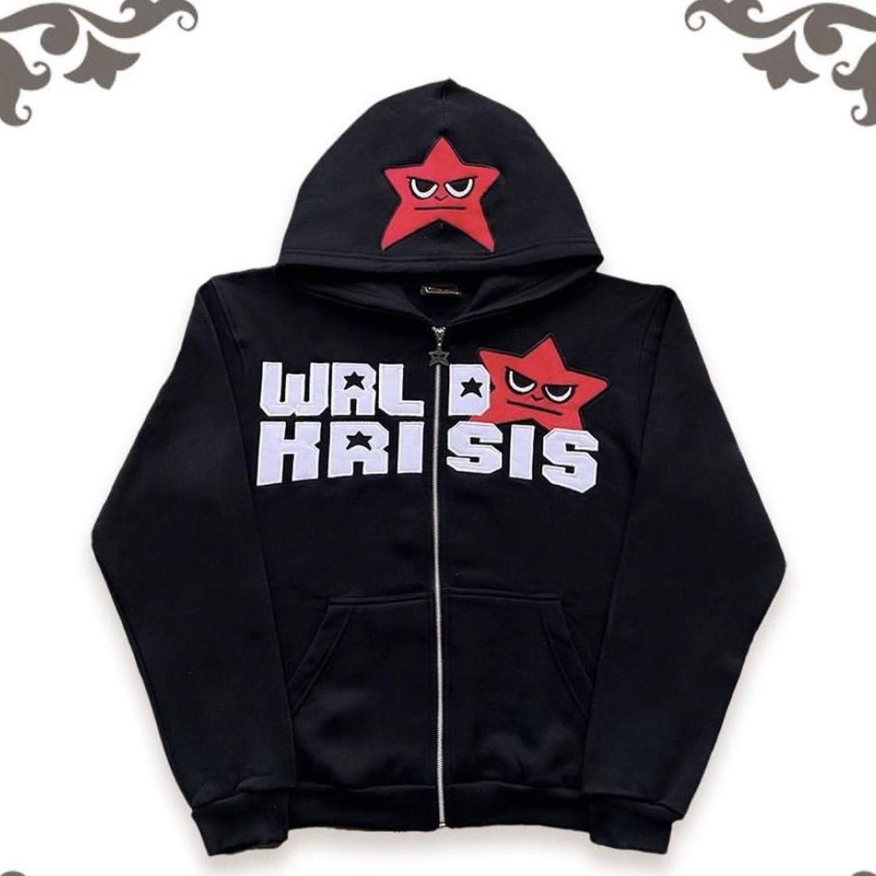wrld krisis zip up never used!!! never... - Depop