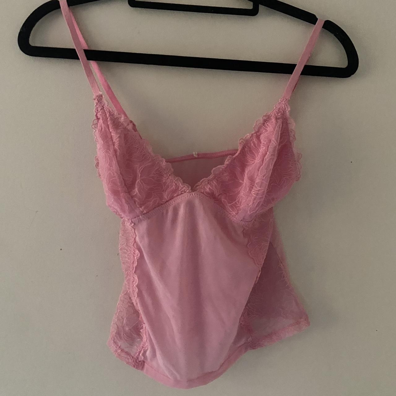 glassons pink lace top size 6!! - Depop
