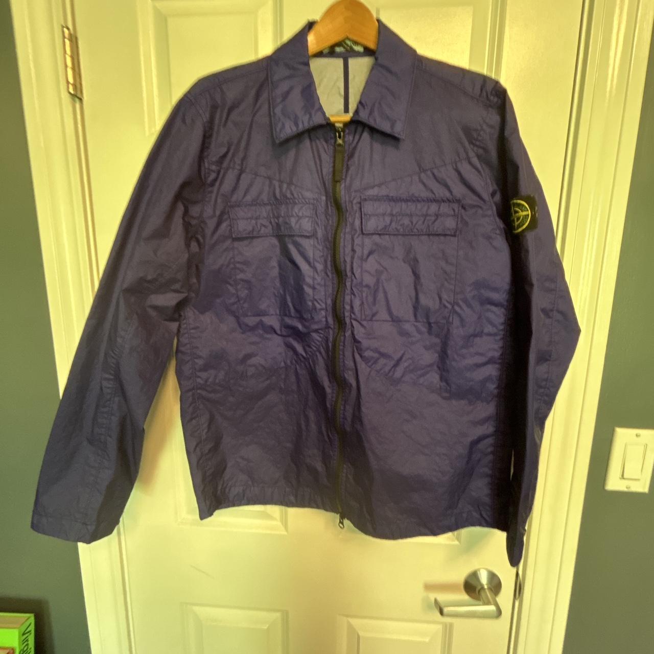 Stone Island, purple rain jacket - Depop