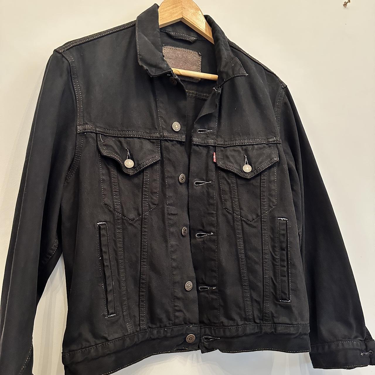Black Levi denim jacket Size Small Been worn... - Depop
