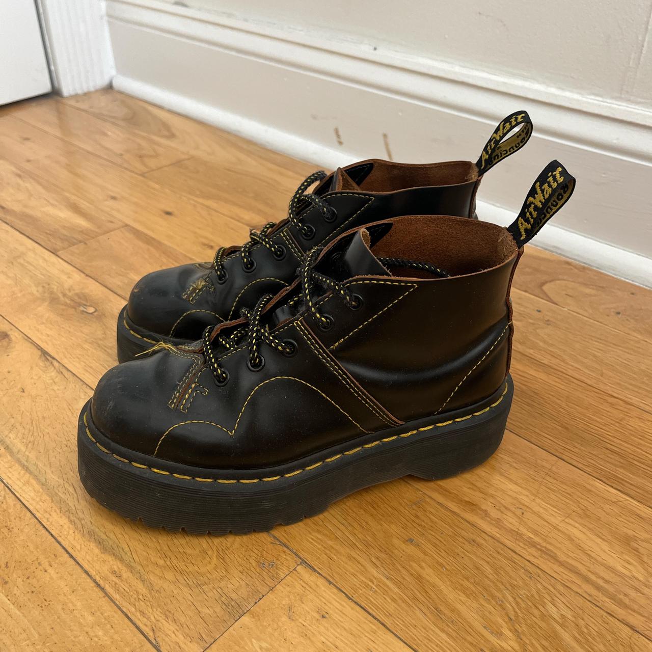 Dr. Martens Church Platform Monkey Boots. Very worn-... | Depop