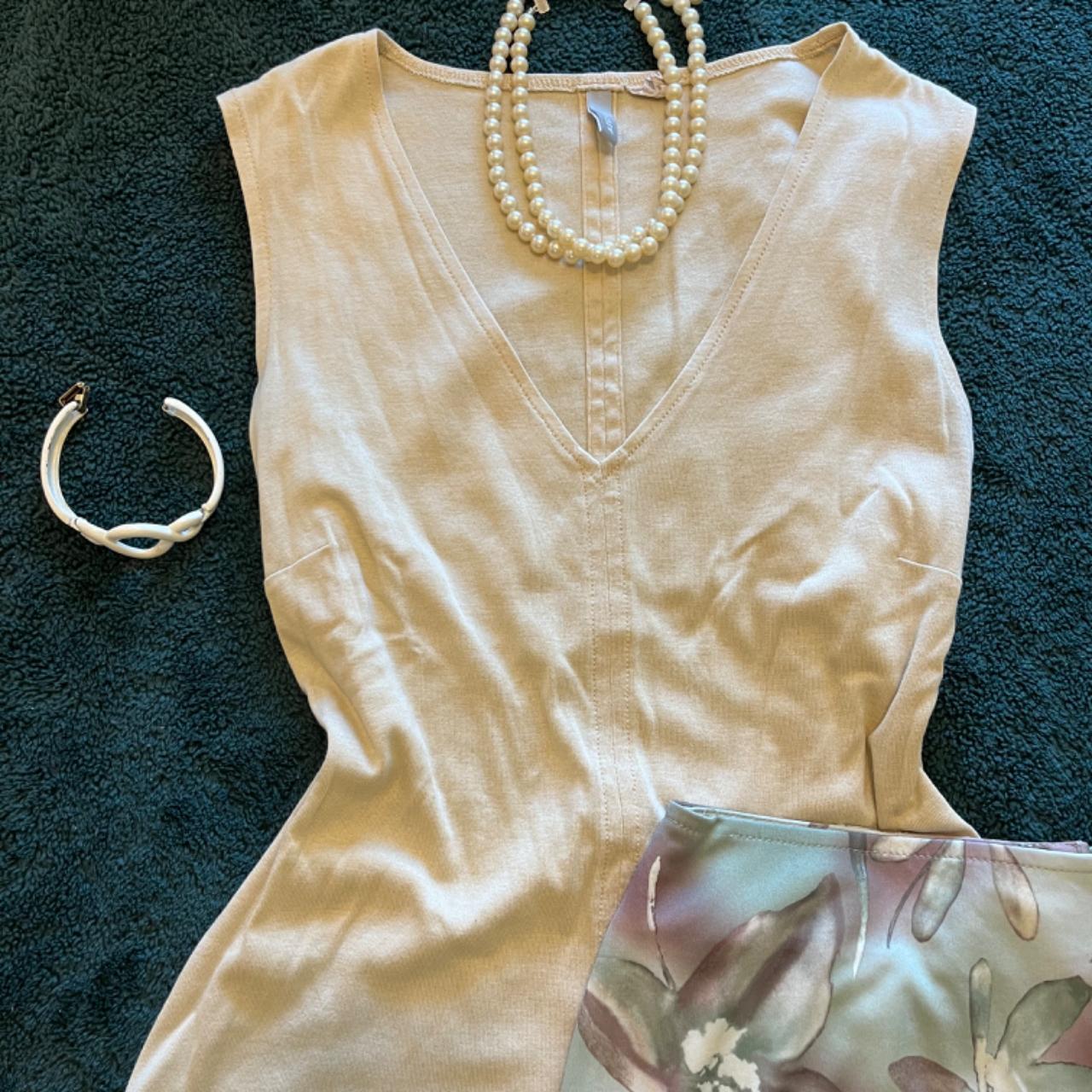 Vintage J Crew pale yellow tank top Size S Great... - Depop