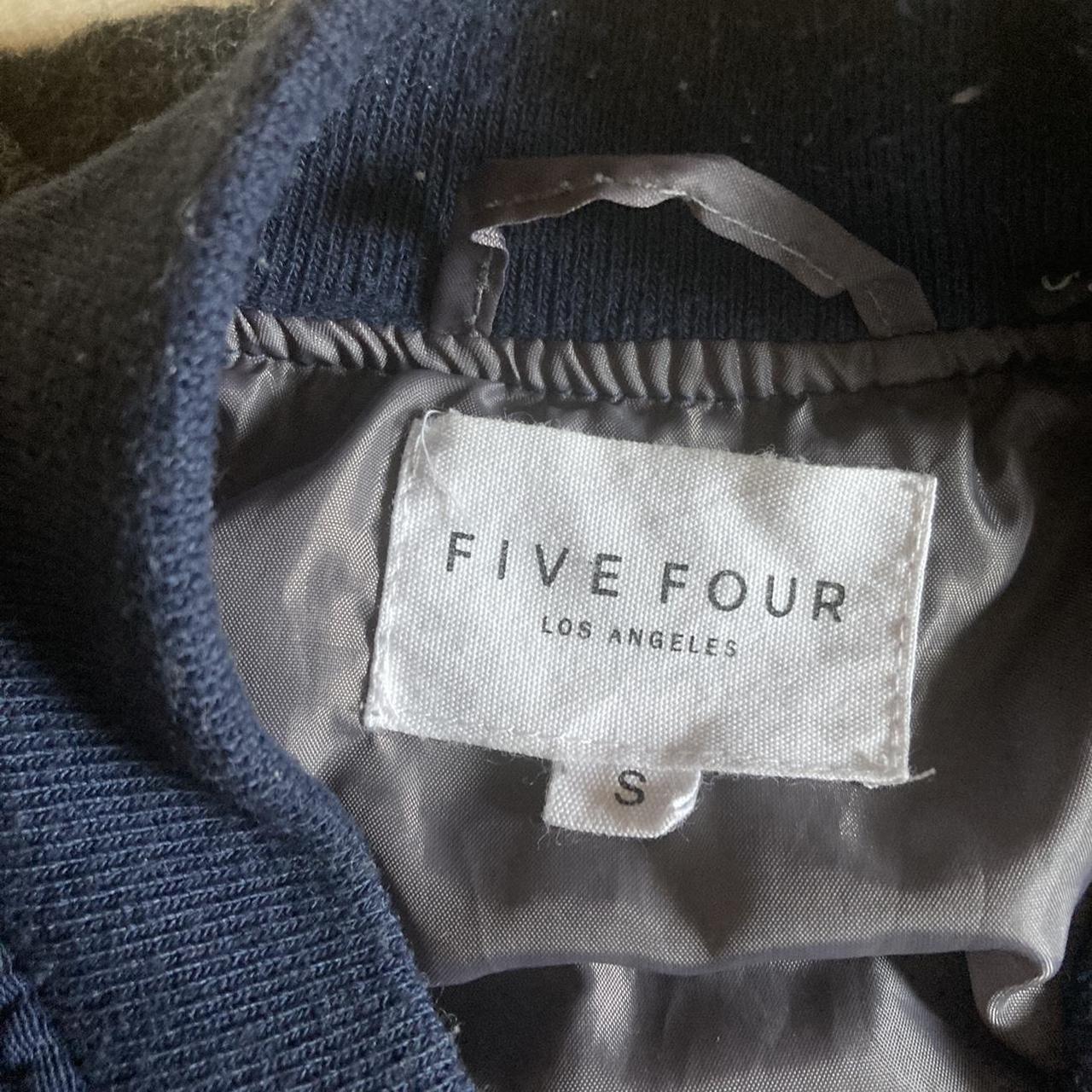 Navy blue light bomber jacket Five Four Size small... - Depop