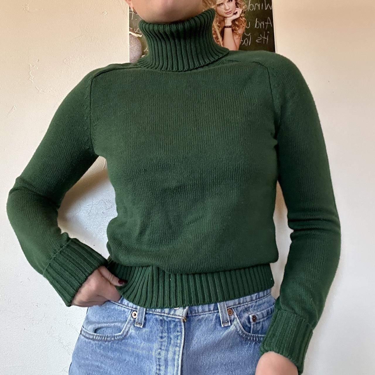 Y2k Forest Green Turtleneck Sweater! So cute &... - Depop