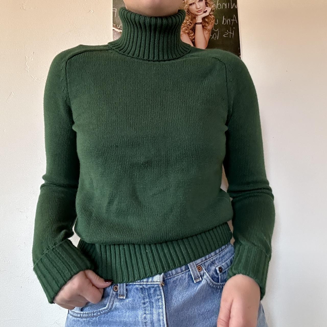 Y2k Forest Green Turtleneck Sweater! So cute &... - Depop