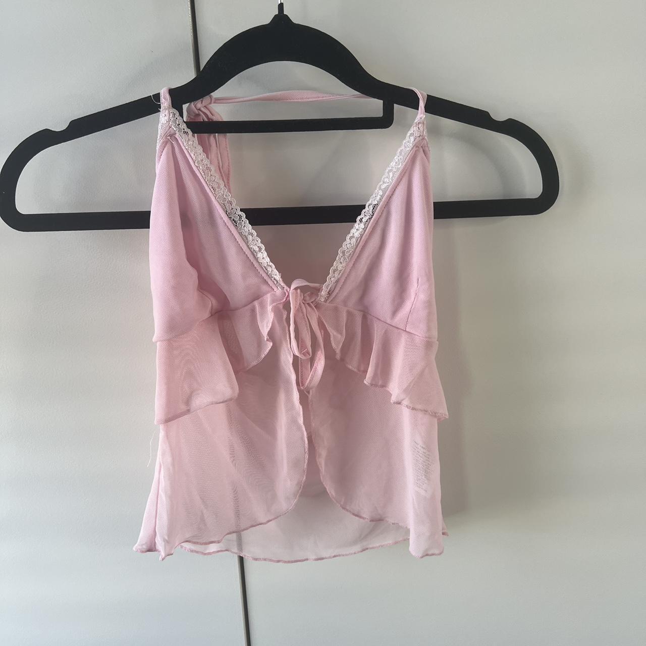 pink halter neck top/ glassons/ xs - Depop