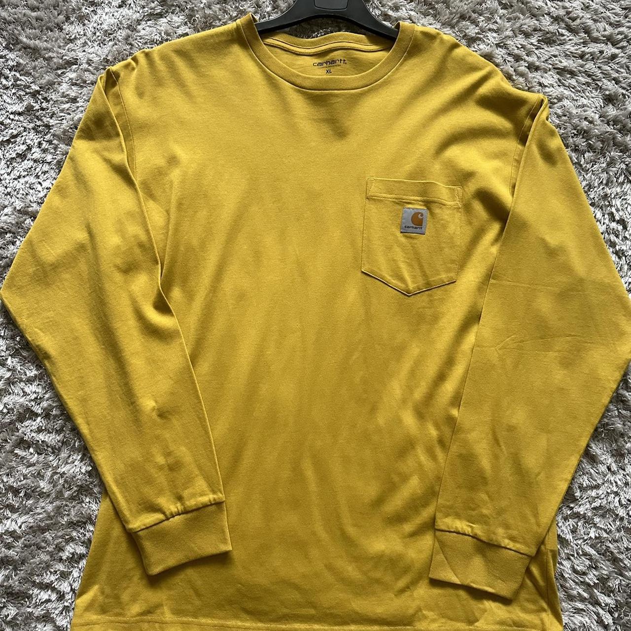 Carhartt WIP Men's Yellow T-shirt | Depop