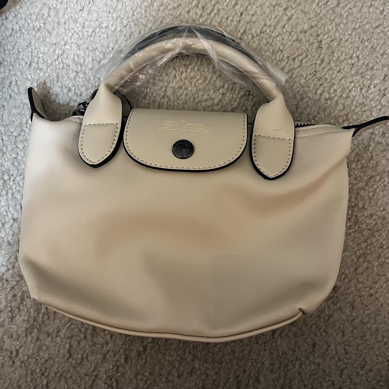 Brand new cream mini longchamp - Depop
