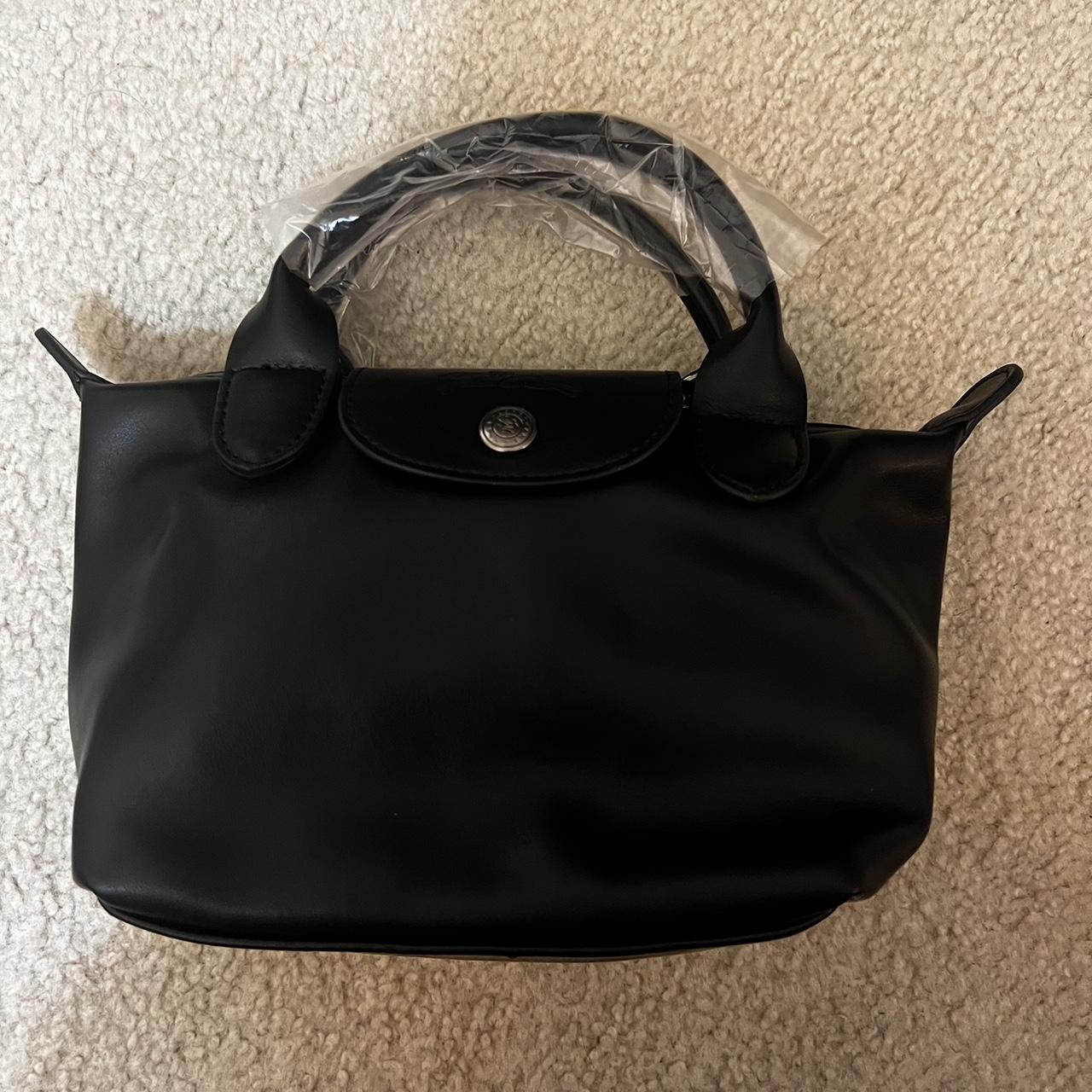 Brand new mini black leather longchamp - Depop