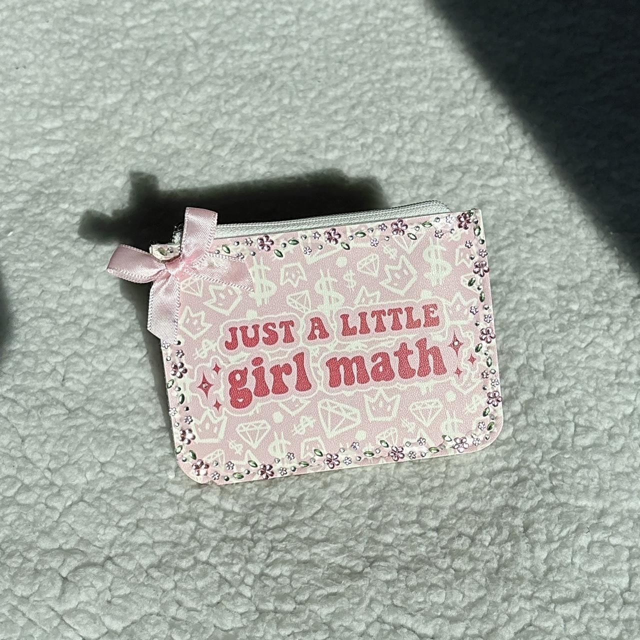 Girl Math Card Case/Coin Purse Pink/Red Brand new... - Depop