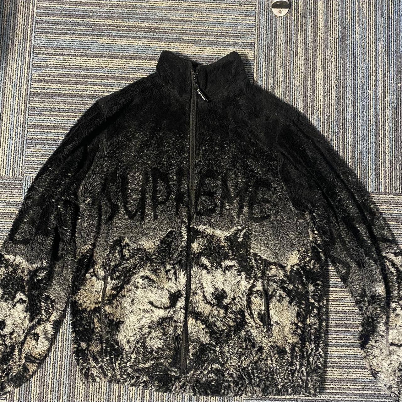 Supreme Wolf Fleece Jacket. Size Large. Worn once in... - Depop
