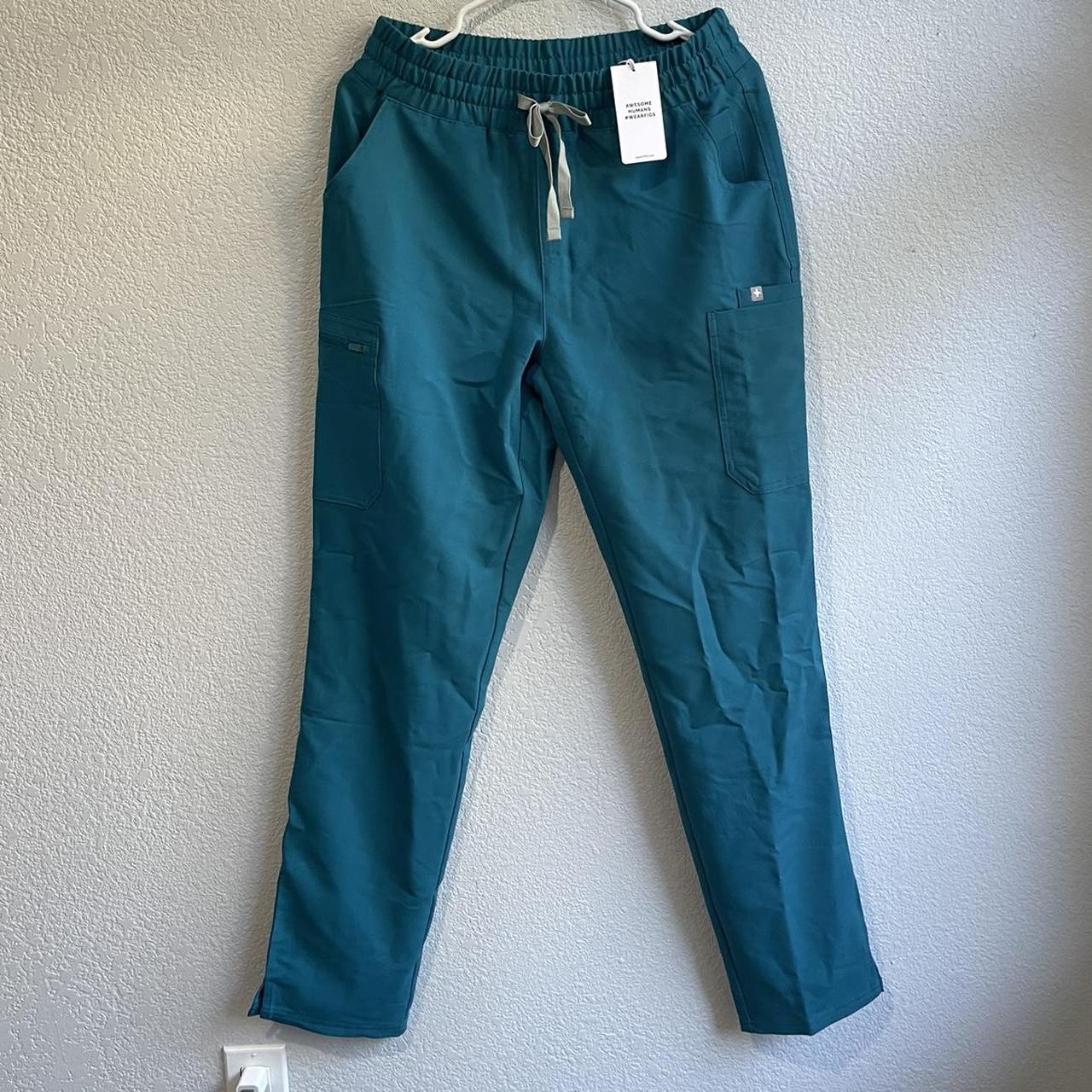 Figs scrub pants with elastic drawstring... - Depop