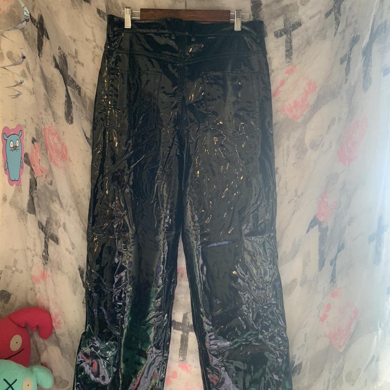 rare vintage patent vinyl pants ~*~*~ super sick... - Depop