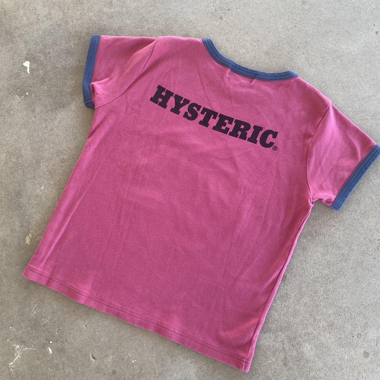 Hysteric Glamour Women's Pink and Blue T-shirt | Depop