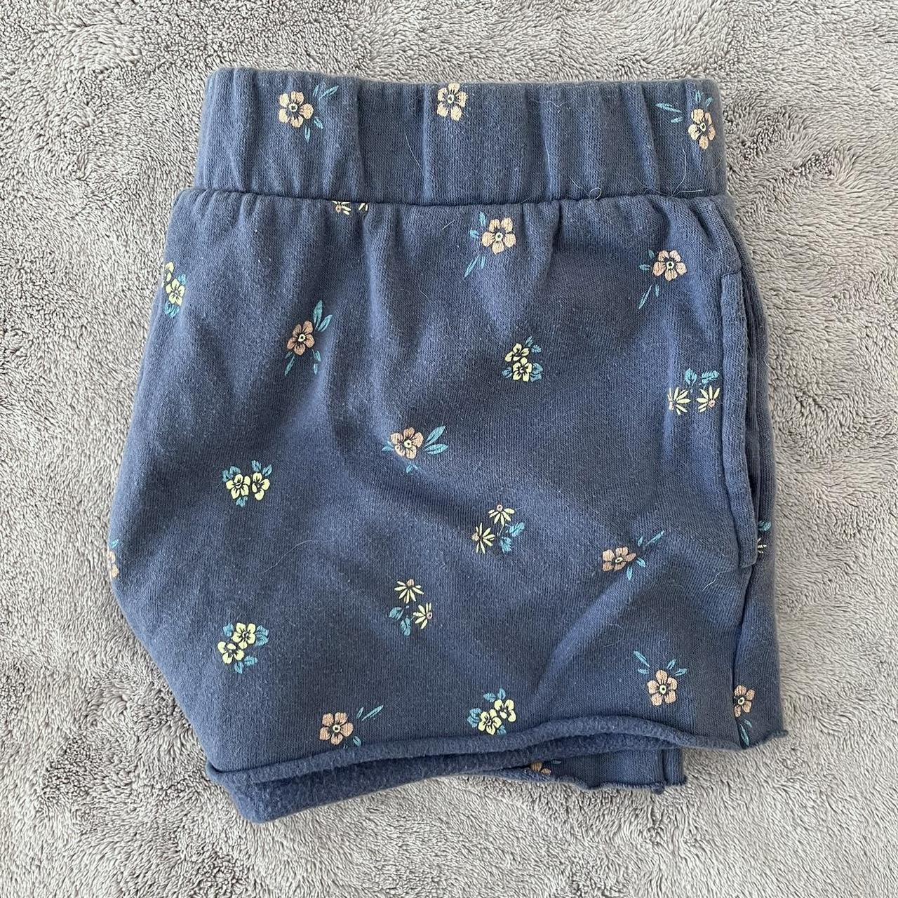Blue floral pajama shorts - Colsie brand from... - Depop