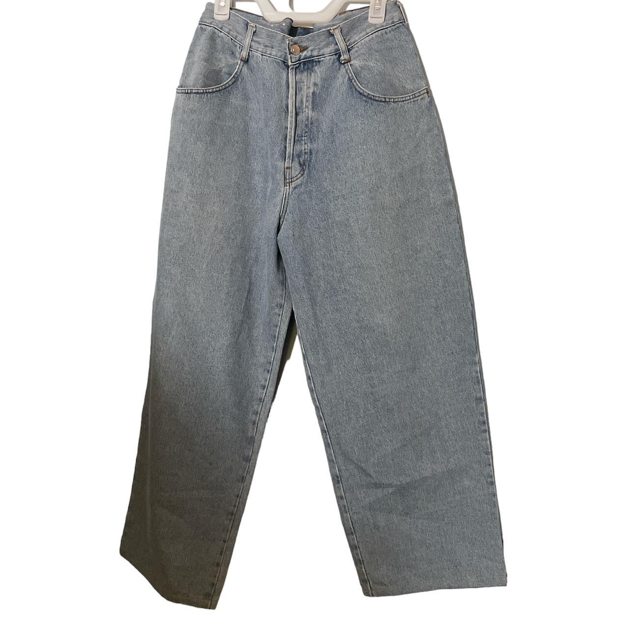 jnco styled baggy raver light wash jeans has big... - Depop