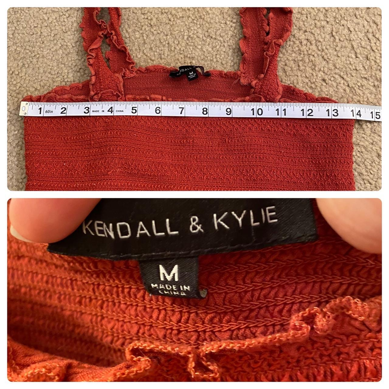 kendall and kylie cropped tank size medium •14” pit... - Depop