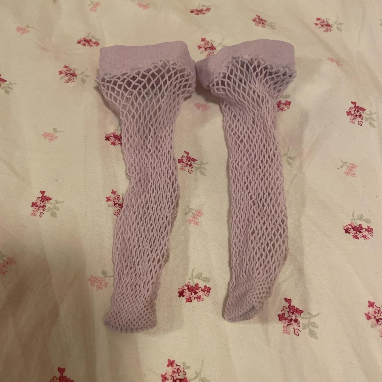 Pastel Purple Fishnet Socks 💜 - The 2nd photo is... - Depop
