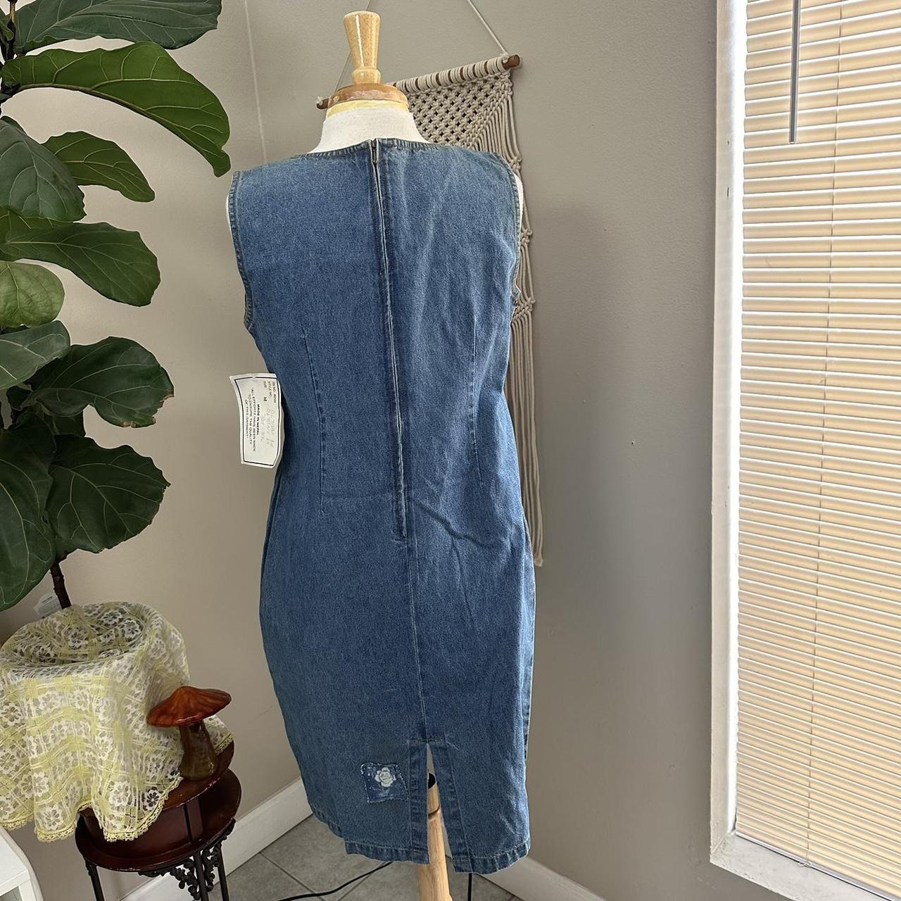 The CUTEST vintage patchwork denim dress made by... - Depop