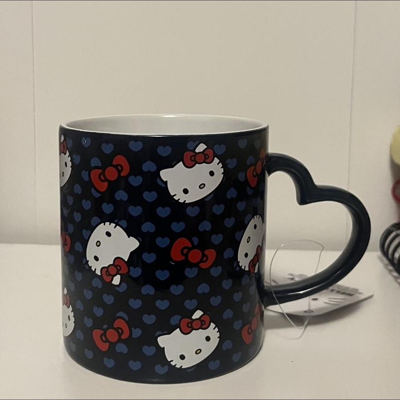HELLO KITTY HEART HANDLE MUG ♥️ #hellokittymug... - Depop