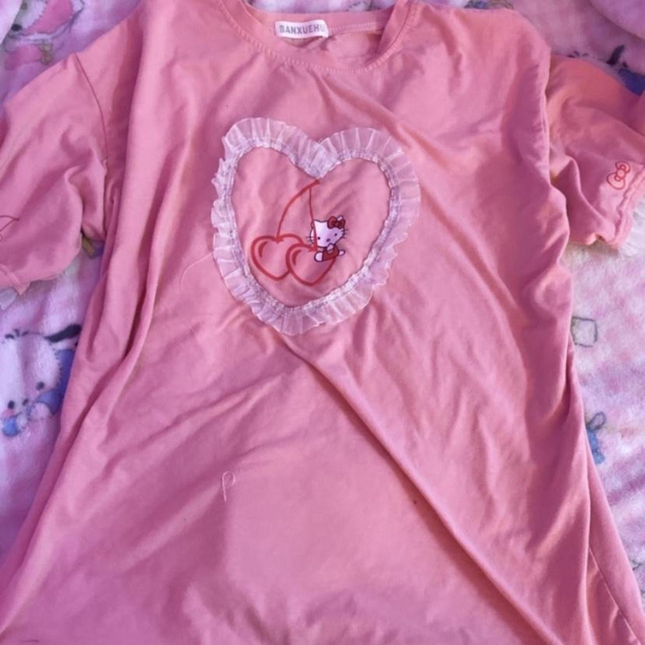 cute core hello kitty sanrio top 🎀🦴 adorable ruffles... - Depop