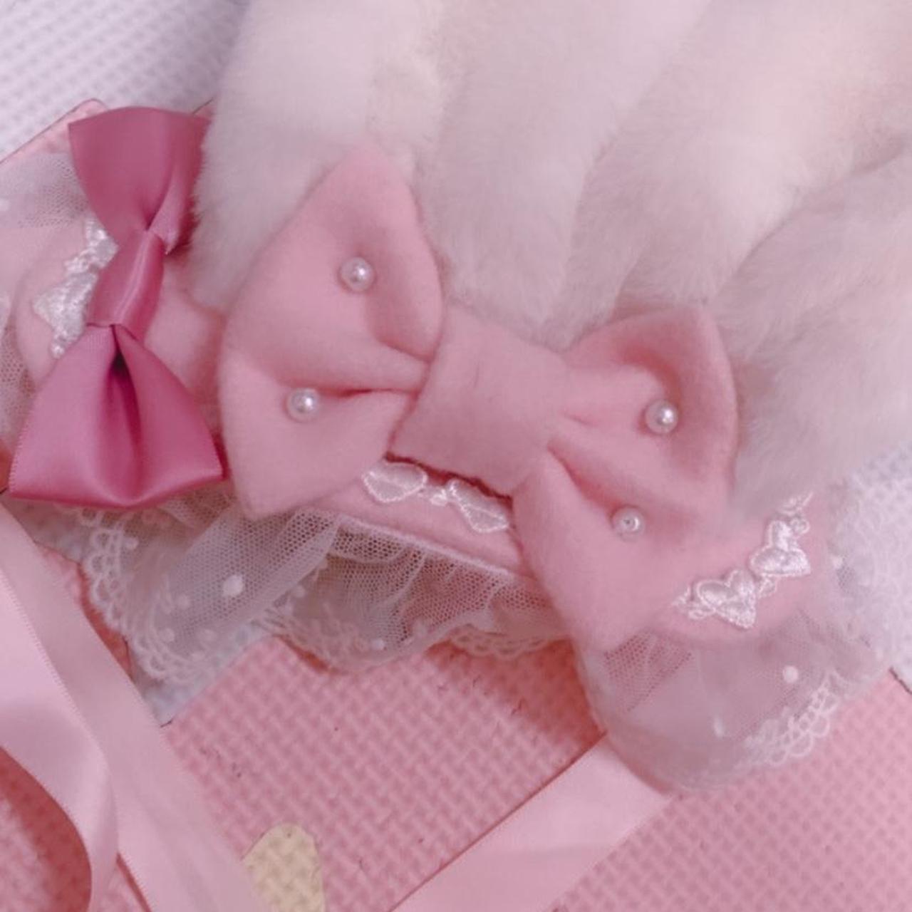 lolita bunny rabbit ribbon headdress / headpiece... - Depop