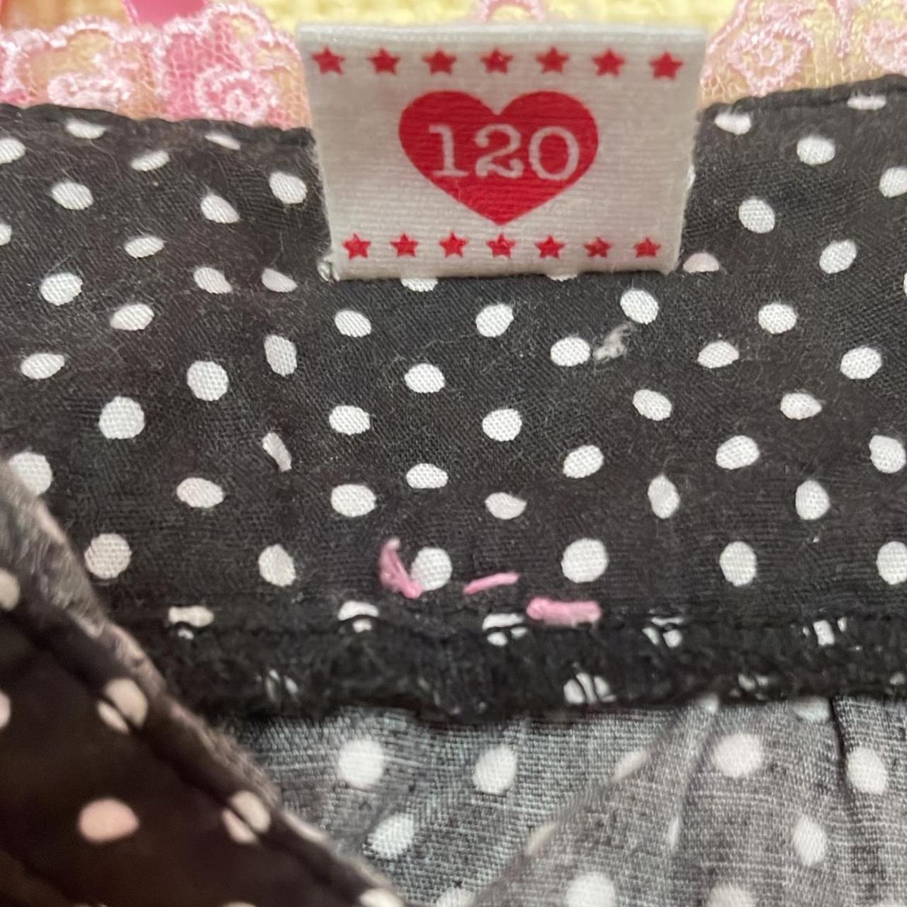 mezzo piano pink n white polkadot pink lace mimi... - Depop