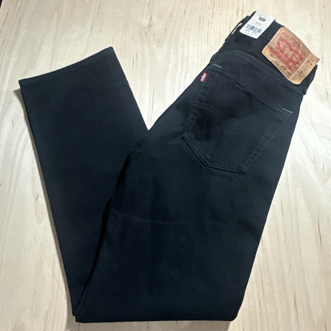 Levi's 501 Straight Leg Button Fly Black Jeans Men's... | Depop