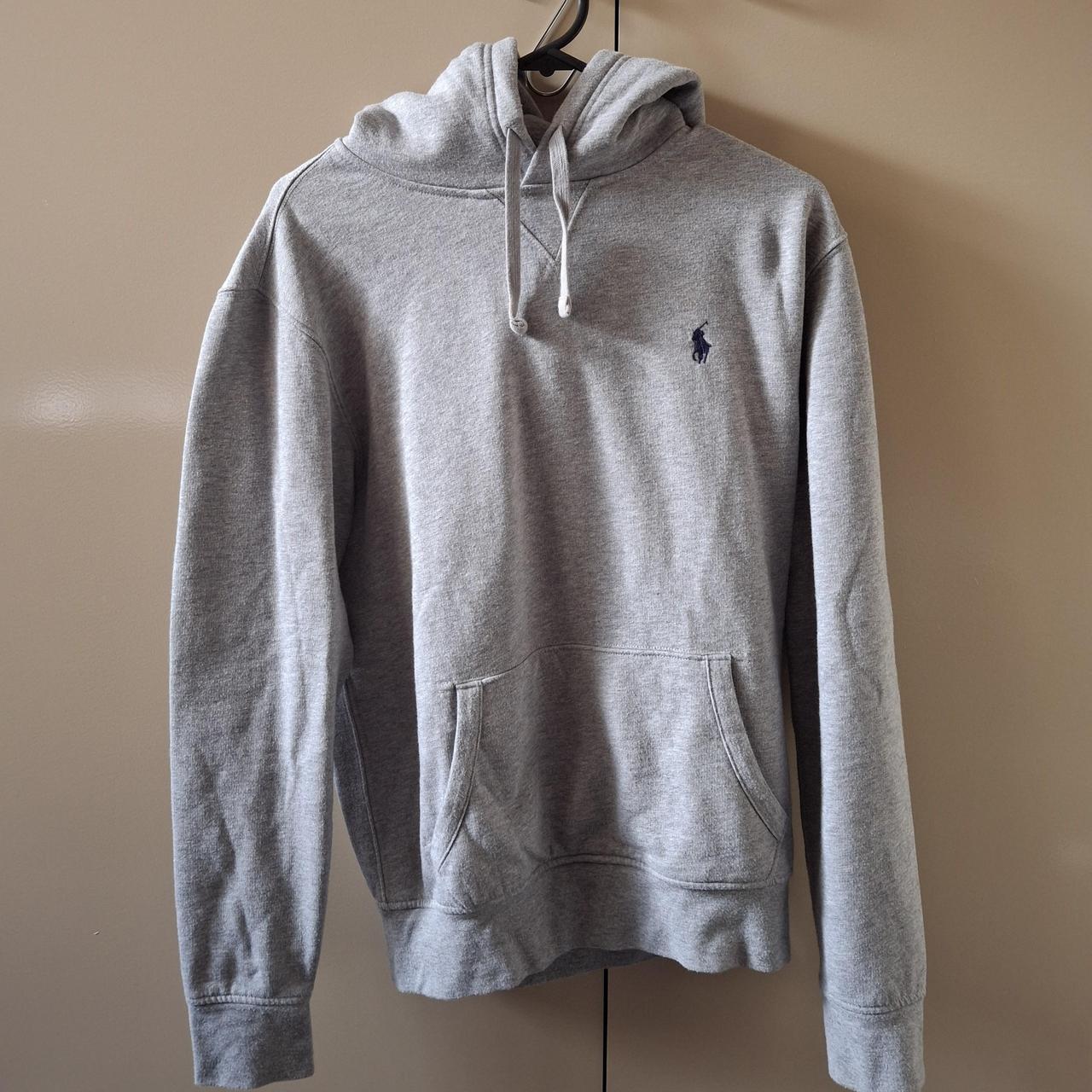 Polo ralph lauren grey hoodie. Size S. No noticeable... - Depop
