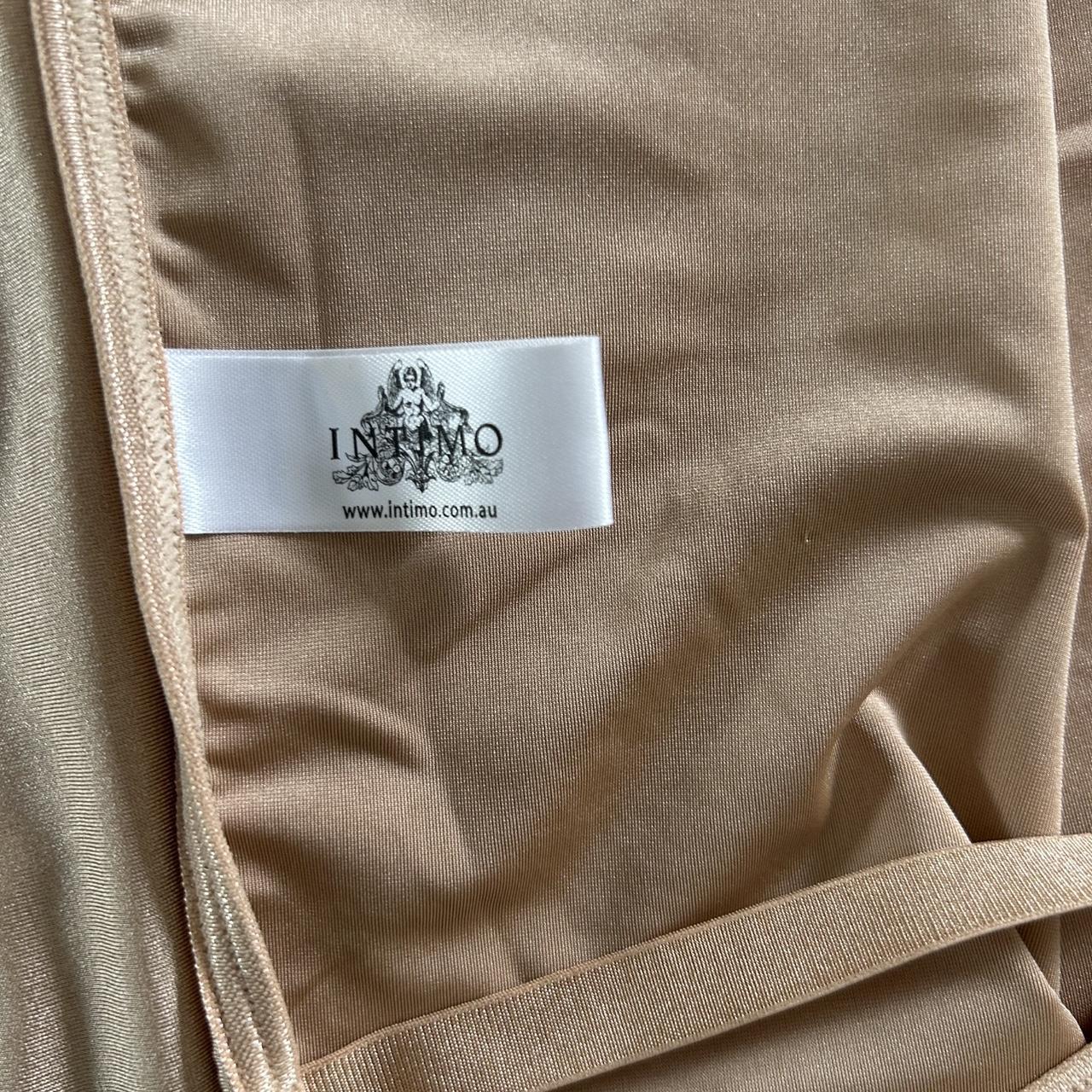 Tan silk singlet with lace detailing #lingerie | Depop