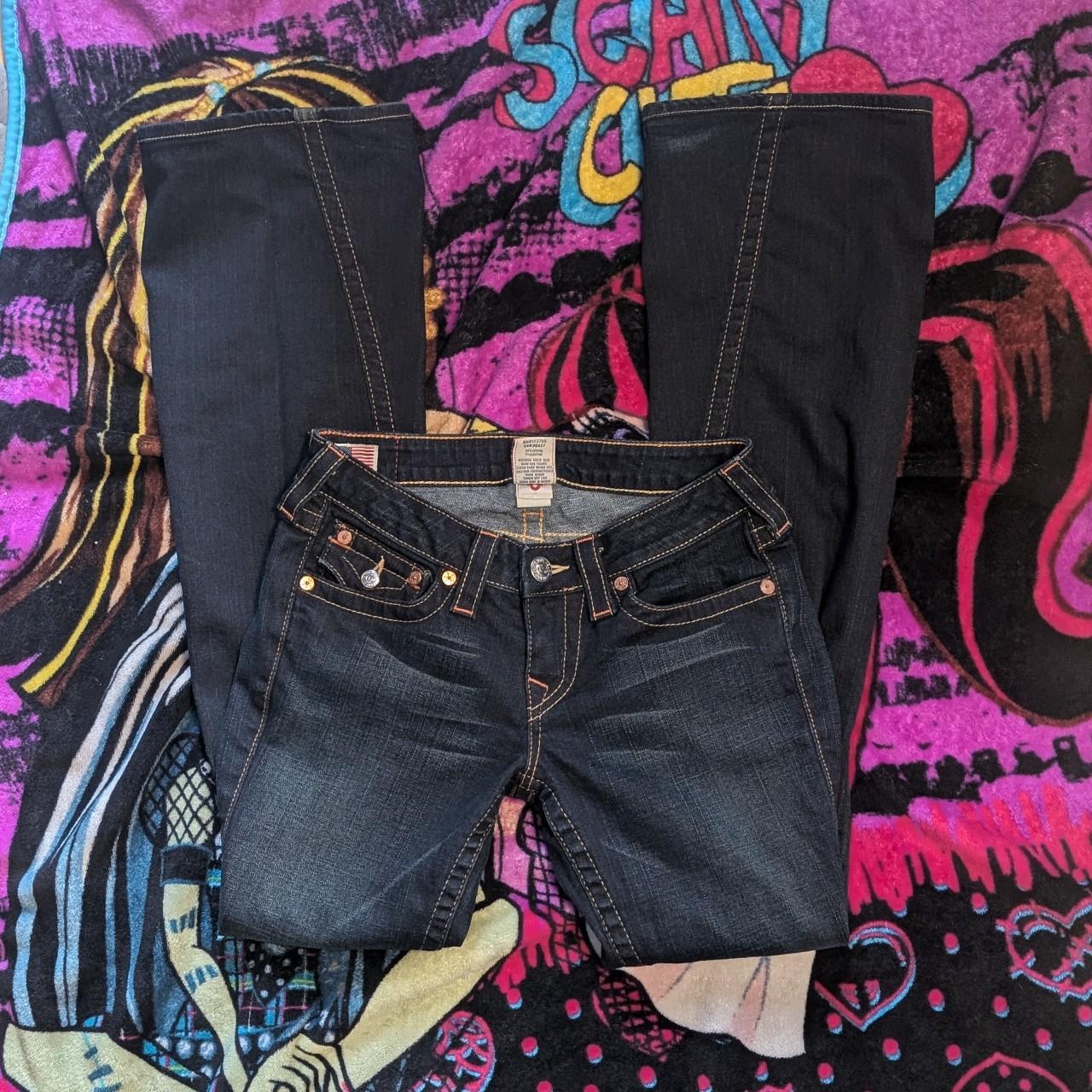 the hottest true religion bootcut jeans ever ..sad i... - Depop