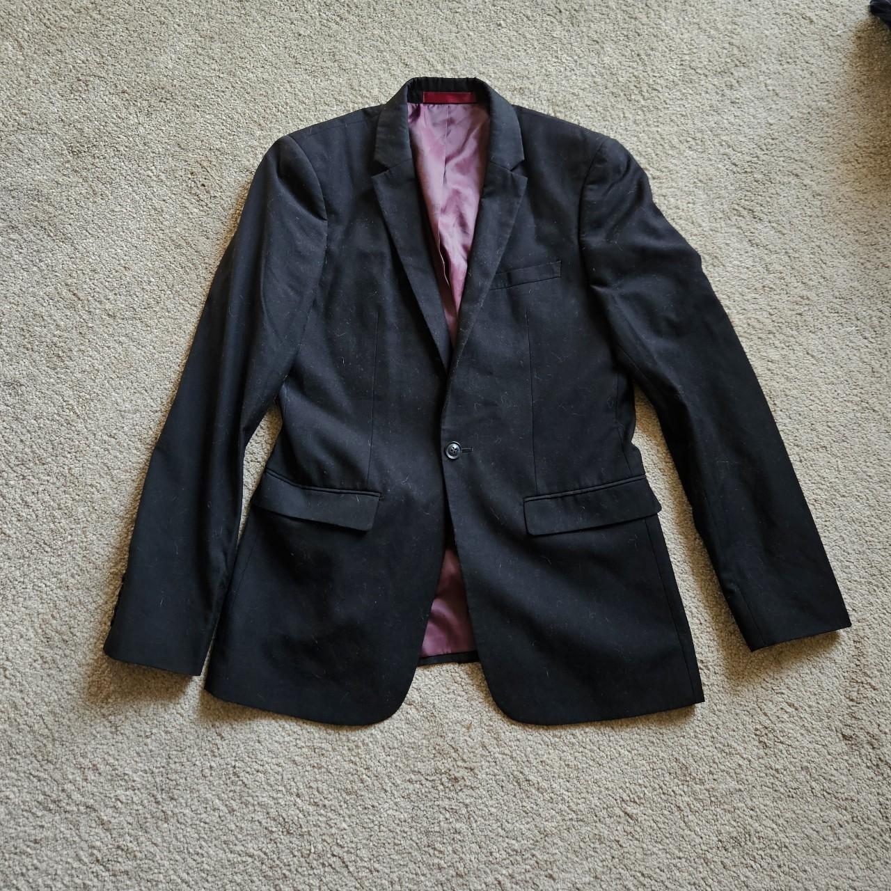 Topman Black Blazer Size 38R - Depop
